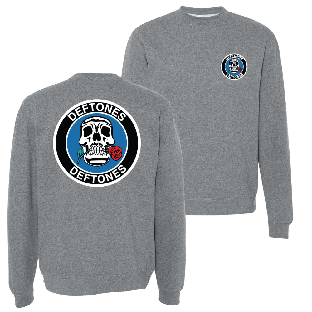 Deftones - Skull & Roses Gunmetal Crewneck